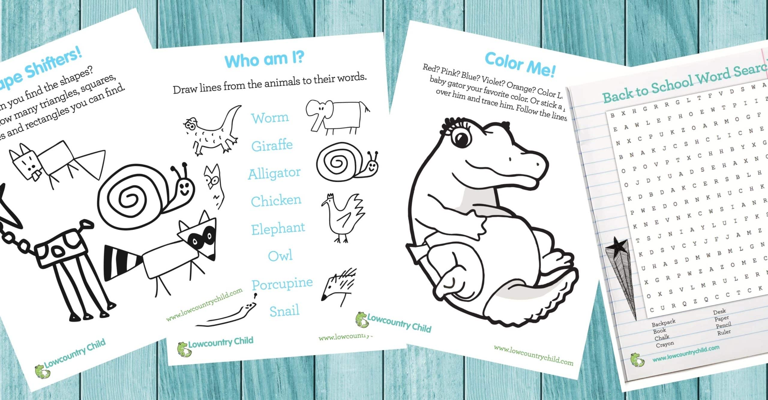 Free Printable Educational Sheets for Kids